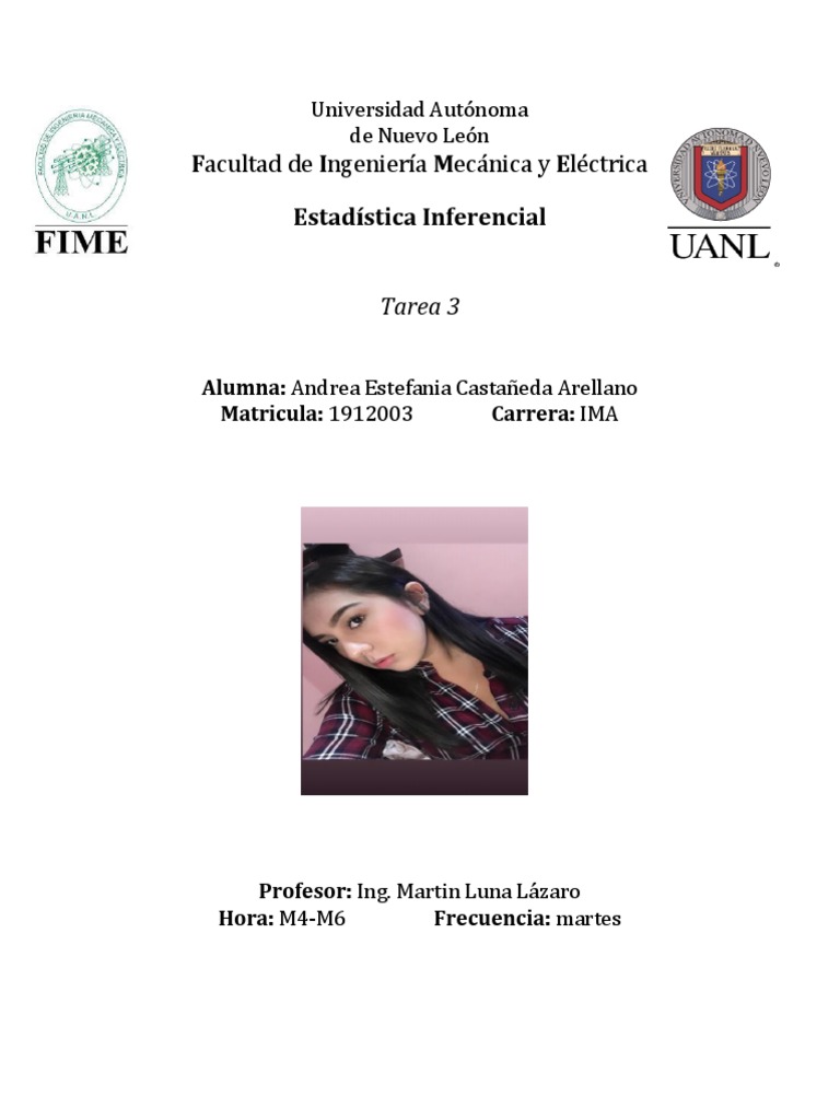 Tarea 3-Estadistica Inferencial | PDF
