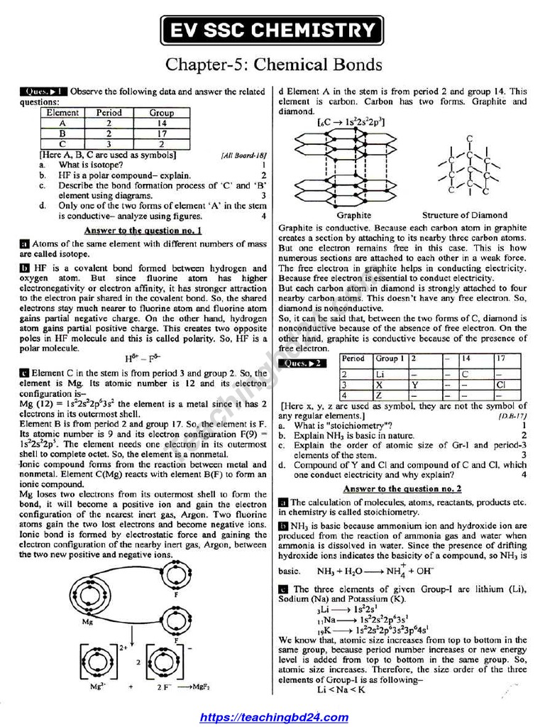 SSC Chemistry Chapter 5 Resources | PDF | Teaching Methods & Materials ...