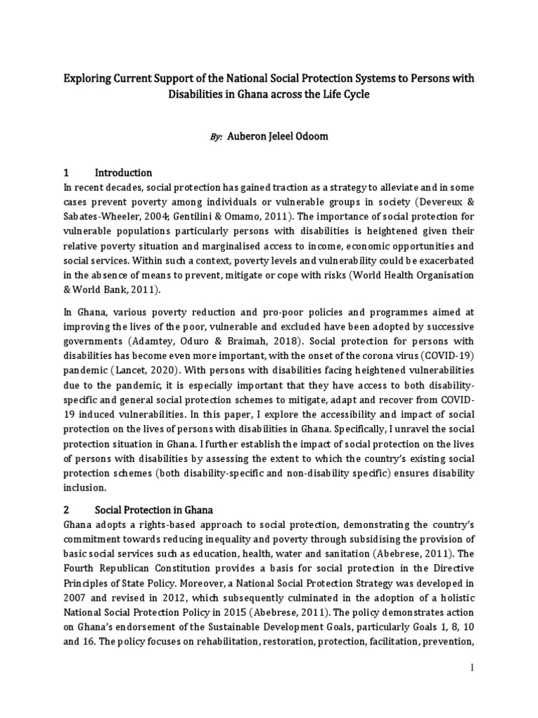 Ghana's Social Protection for Disabilities | PDF | Social Protection ...