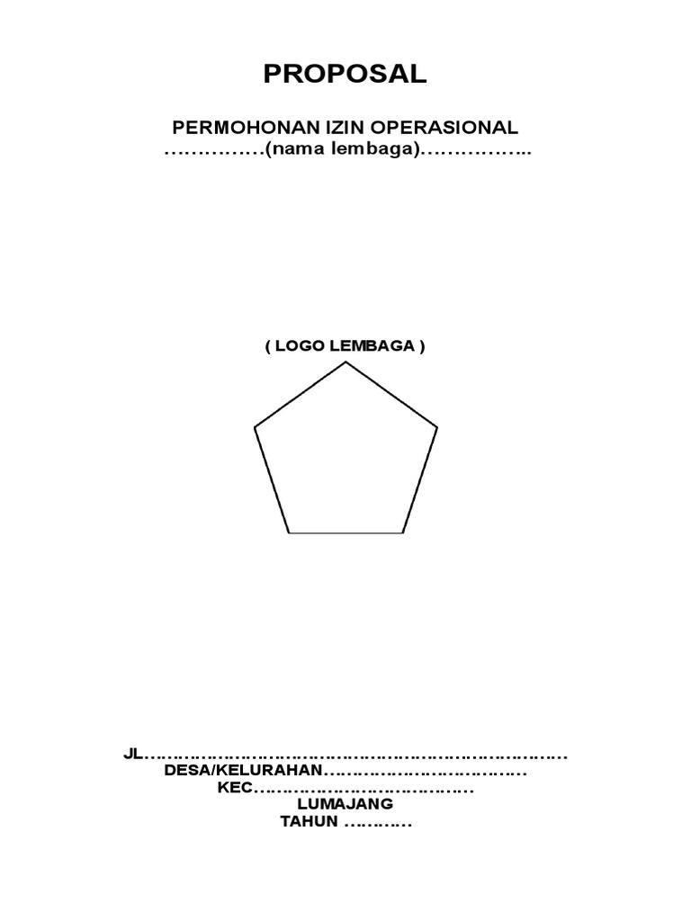 Proposal Pengajuan Ijin Operasional Satuan Paud | PDF