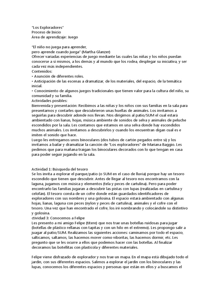 Los Exploradores Periodo de Inicio3 | PDF