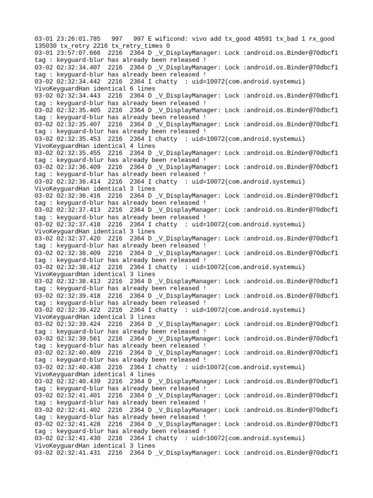 Log | PDF | Software Development | Android (Operating System)