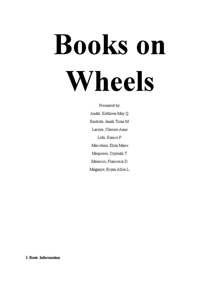 Books On Wheels | PDF | Libraries | Literacy