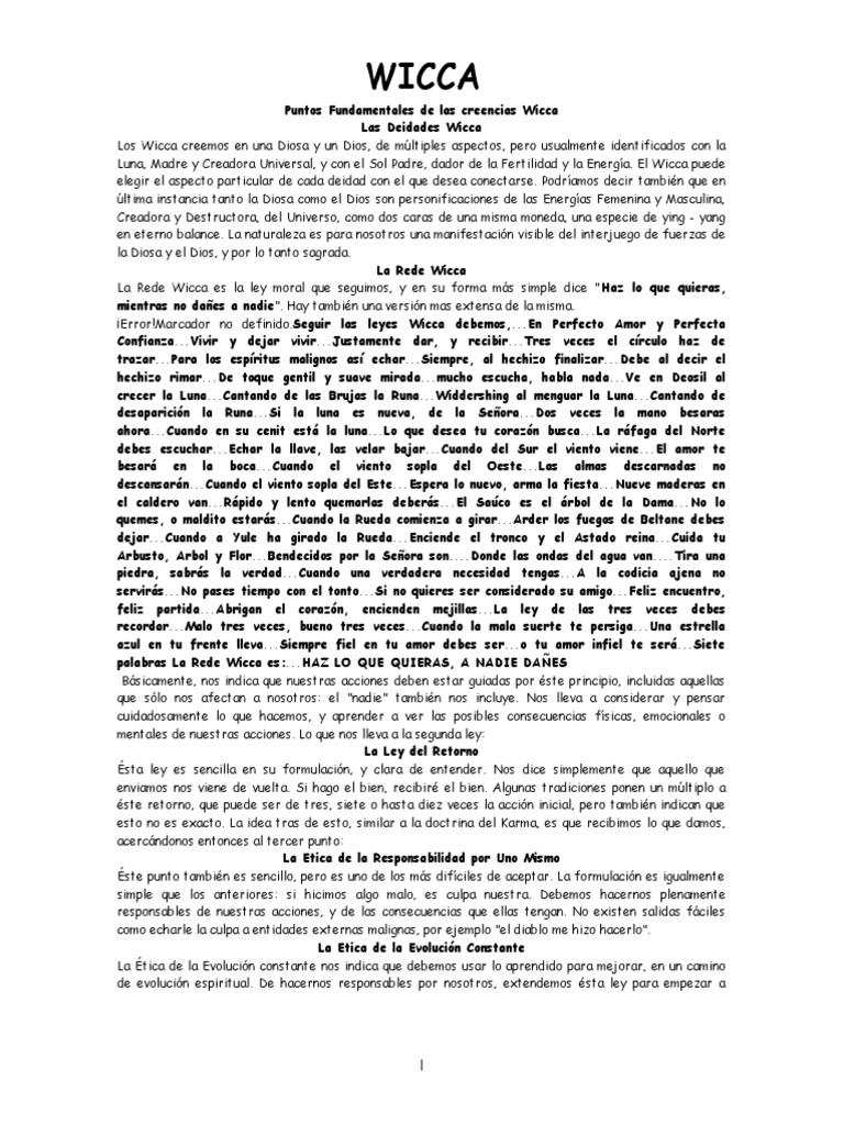 Wicca | PDF | Diosa