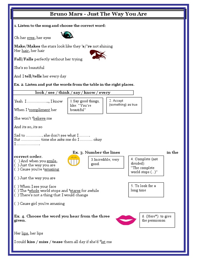 Bruno Mars - Just The Way You Are | PDF