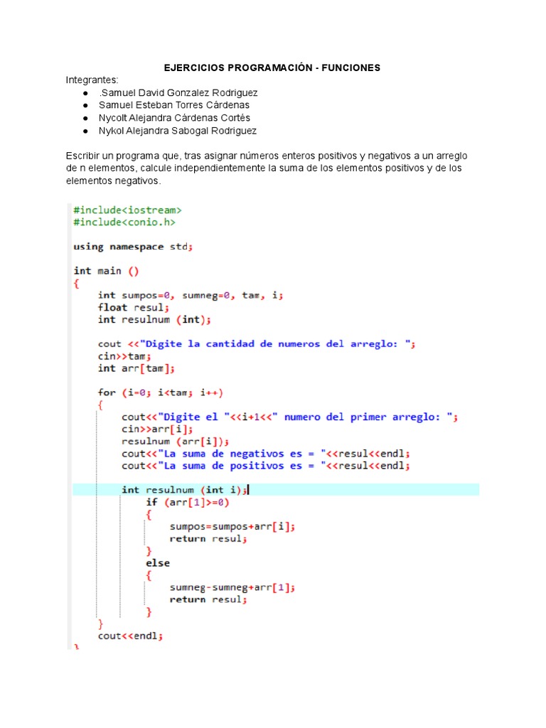 Puntos Programacion Funciones | PDF | Estructura de datos de matriz ...