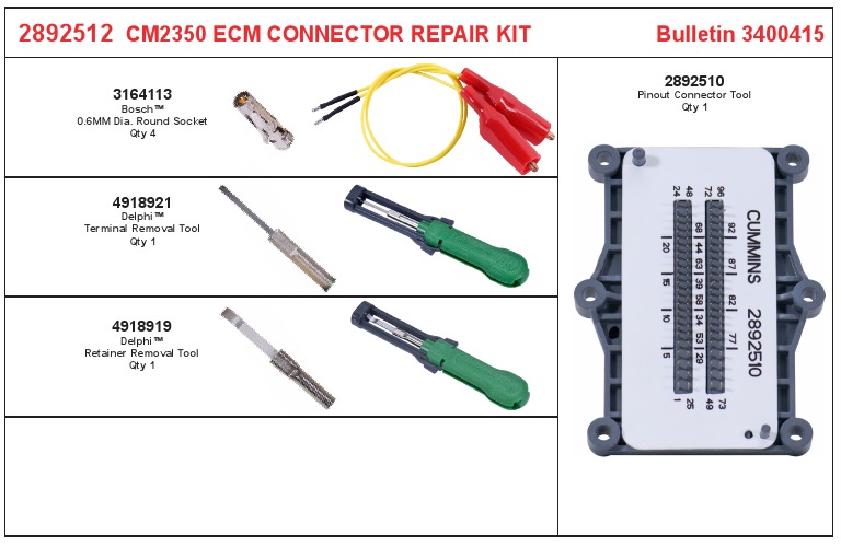 ECM Connector Repair CM 2350 3400415 | PDF
