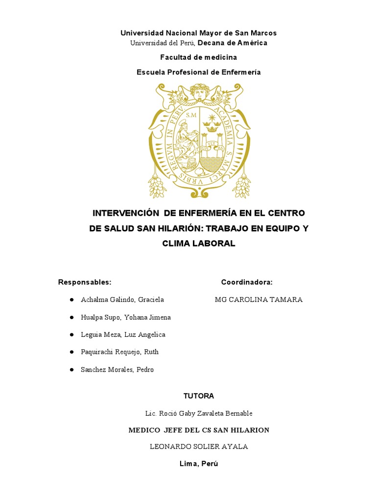 Plan de Capacitacion Al Personal de Salud 1 | PDF | Enfermería ...