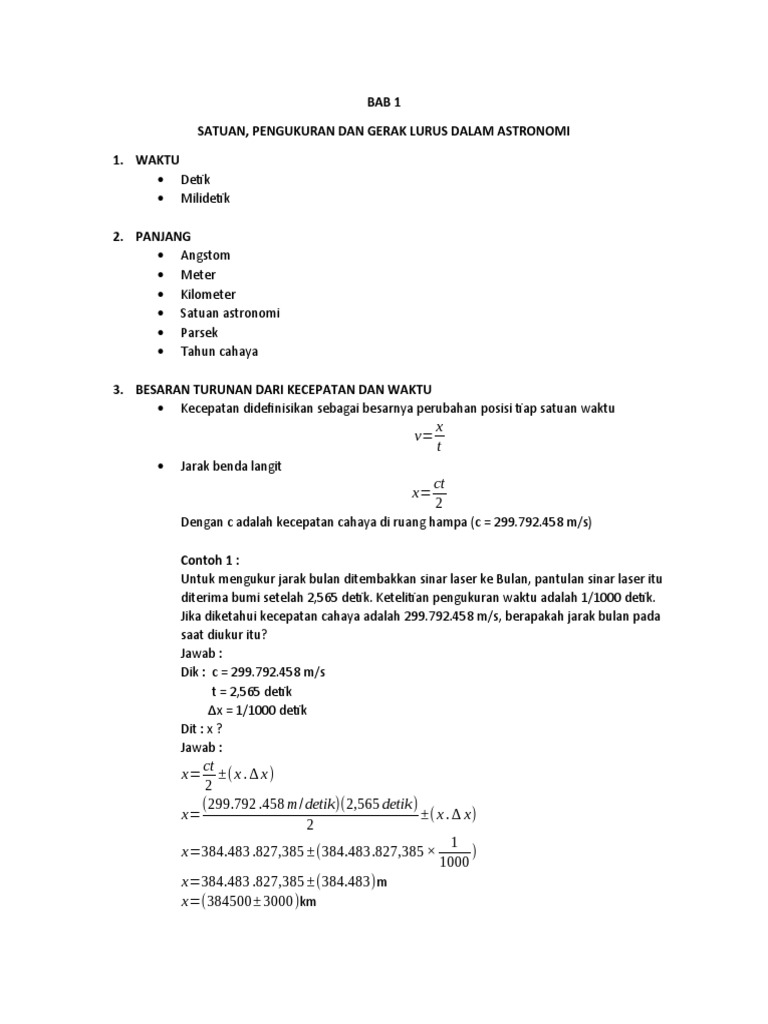 Radius Bumi dalam Astronomi | PDF