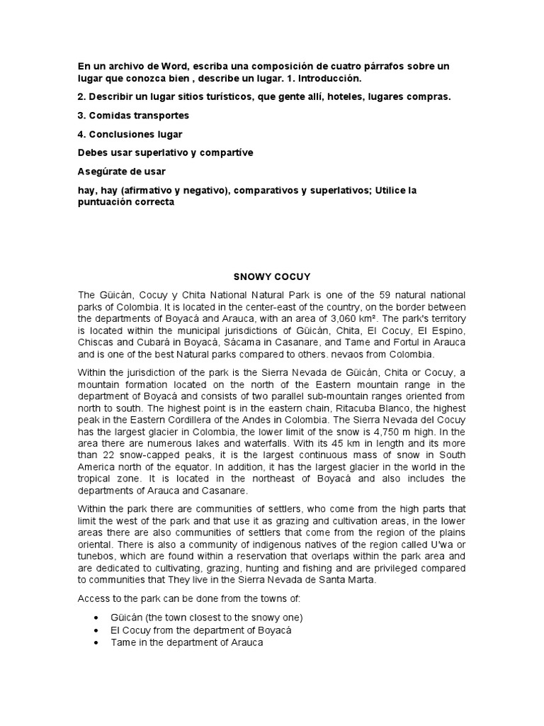 Ejercio 1 Ingles 1 Segunda Entrega | PDF