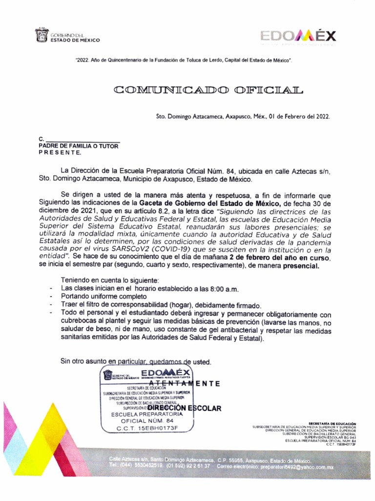 Comunicado Oficial | PDF | México