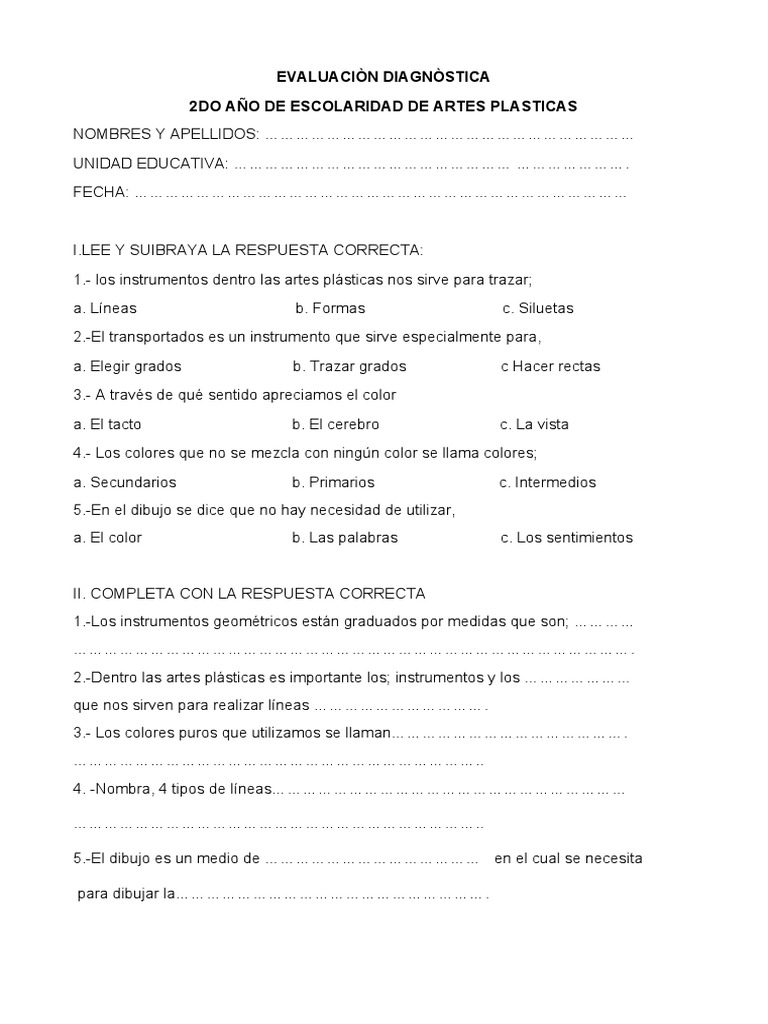 Evaluaciòn Diagn. 2do-2022 | PDF