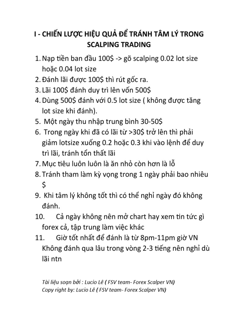 Chiến lược vốn Forex scalping | PDF