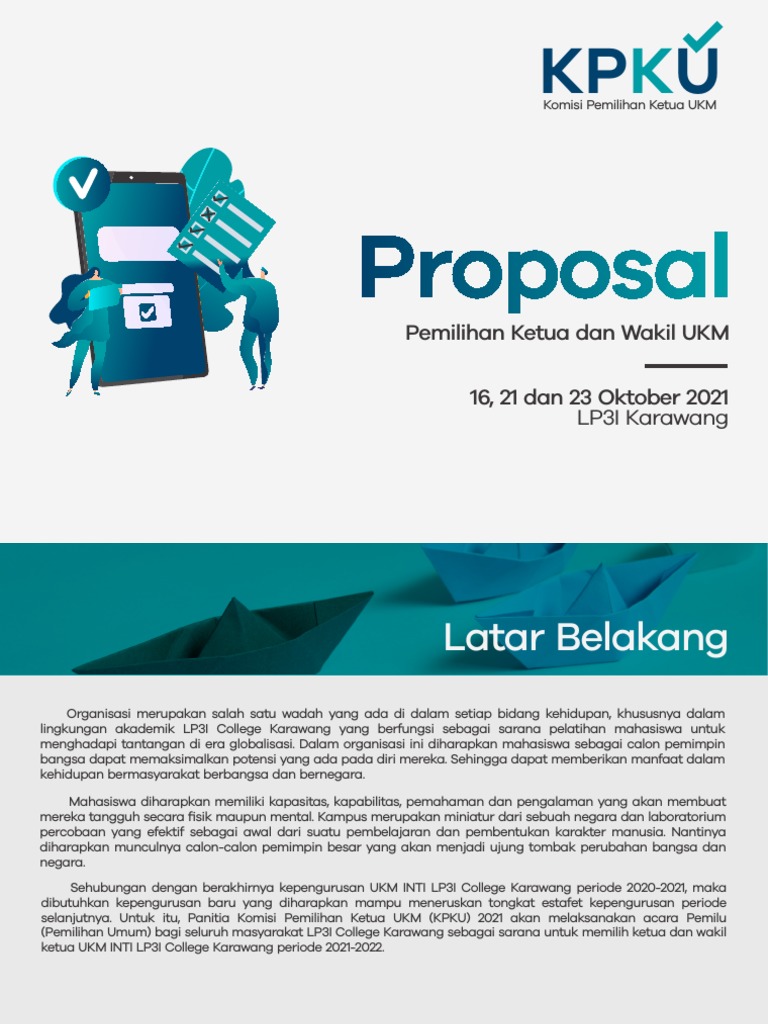 Proposal KPKU (Komisi Pemilihan Ketua UKM) | PDF