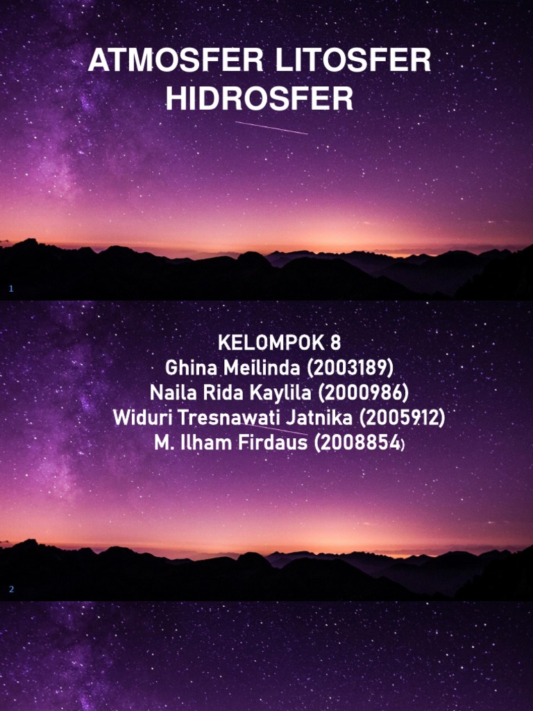 2a-Kelompok 8-Atmosfer Litosfer Hidrosfer | PDF