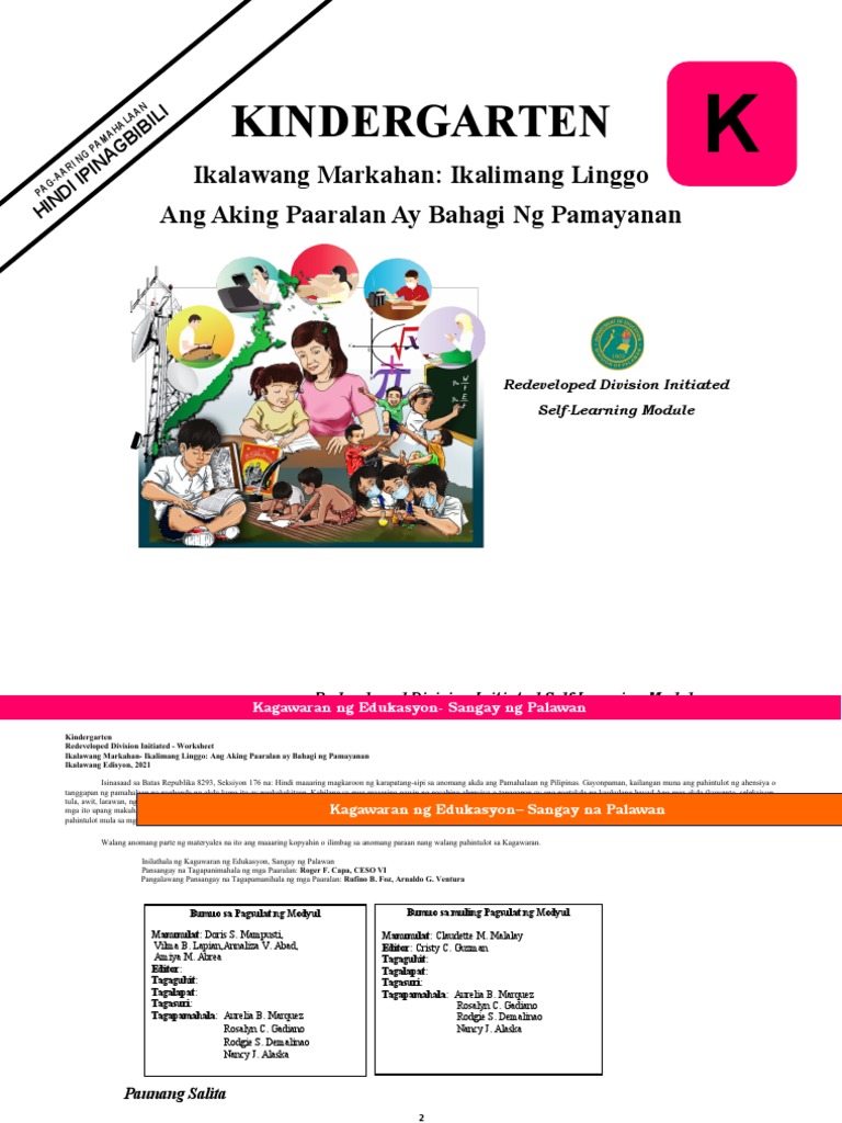 Kindergsrten-Worksheet-Q2 W5 | PDF