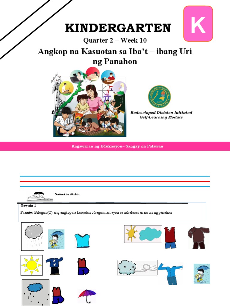 Kindergarten Worksheet Q2 - W10 | PDF