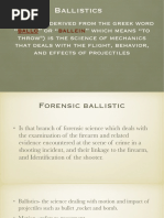 Forensic 6 Forensic Ballistics | PDF | Firearms | Forensic Science