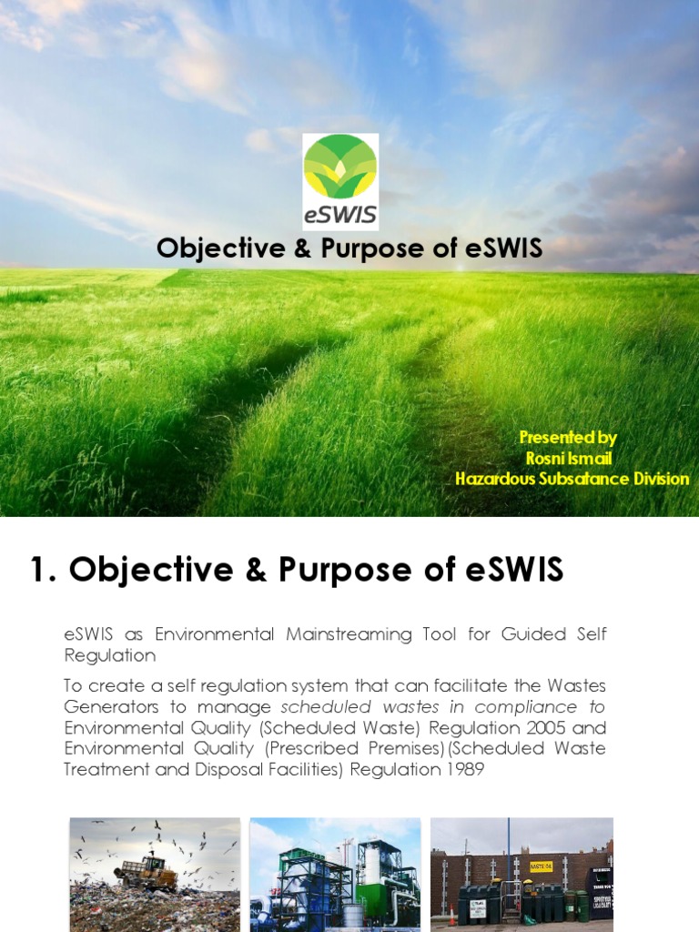 eSWIS: Compliance for Waste Management | PDF | Waste | Waste Management