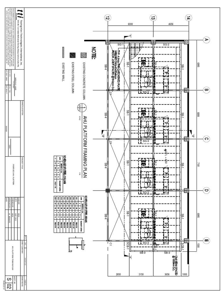 Ahu Platform Framing Vishay Layout 2 of 3 | PDF