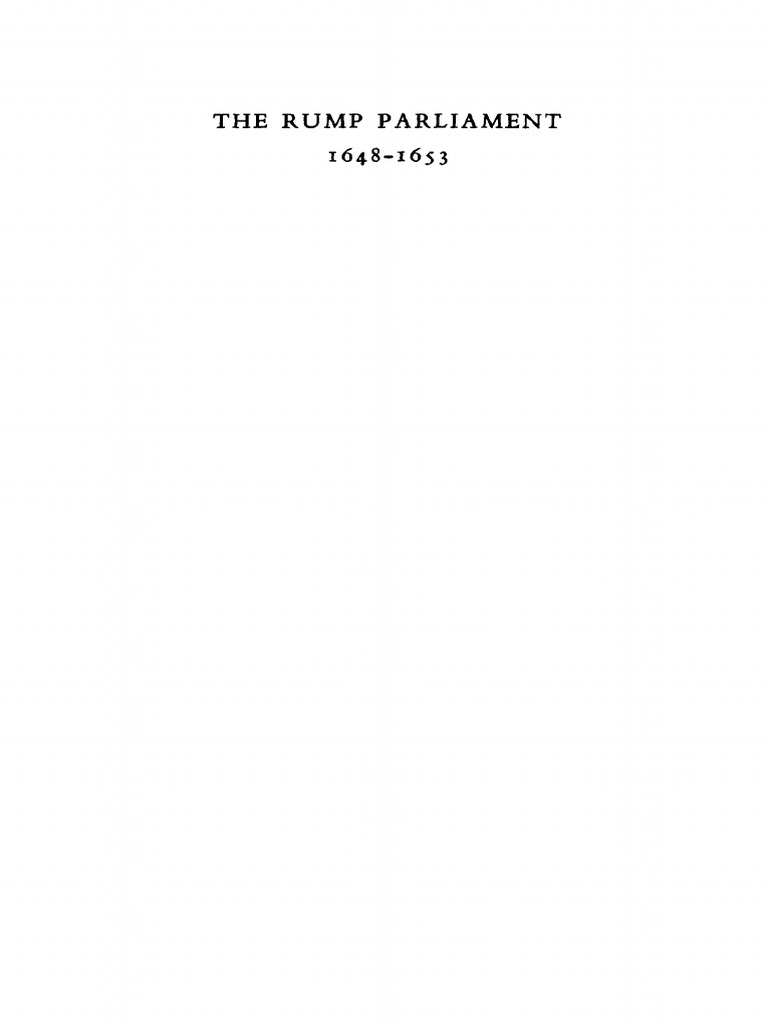 The Rump Parliament 1648-53 by Blair Worden | PDF