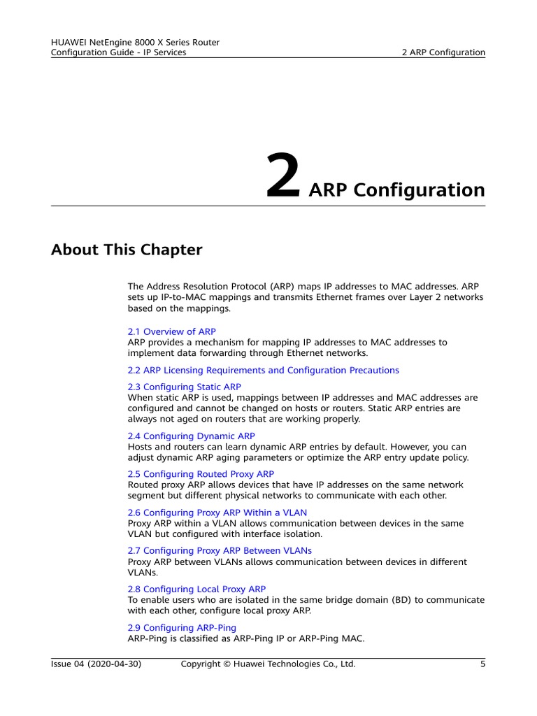 01-02 ARP Configuration | PDF | Computer Network | Ip Address
