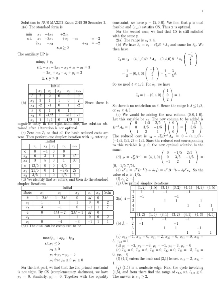NUS MA3252 Exam Solutions | PDF | Theoretical Computer Science | Mathematical Logic