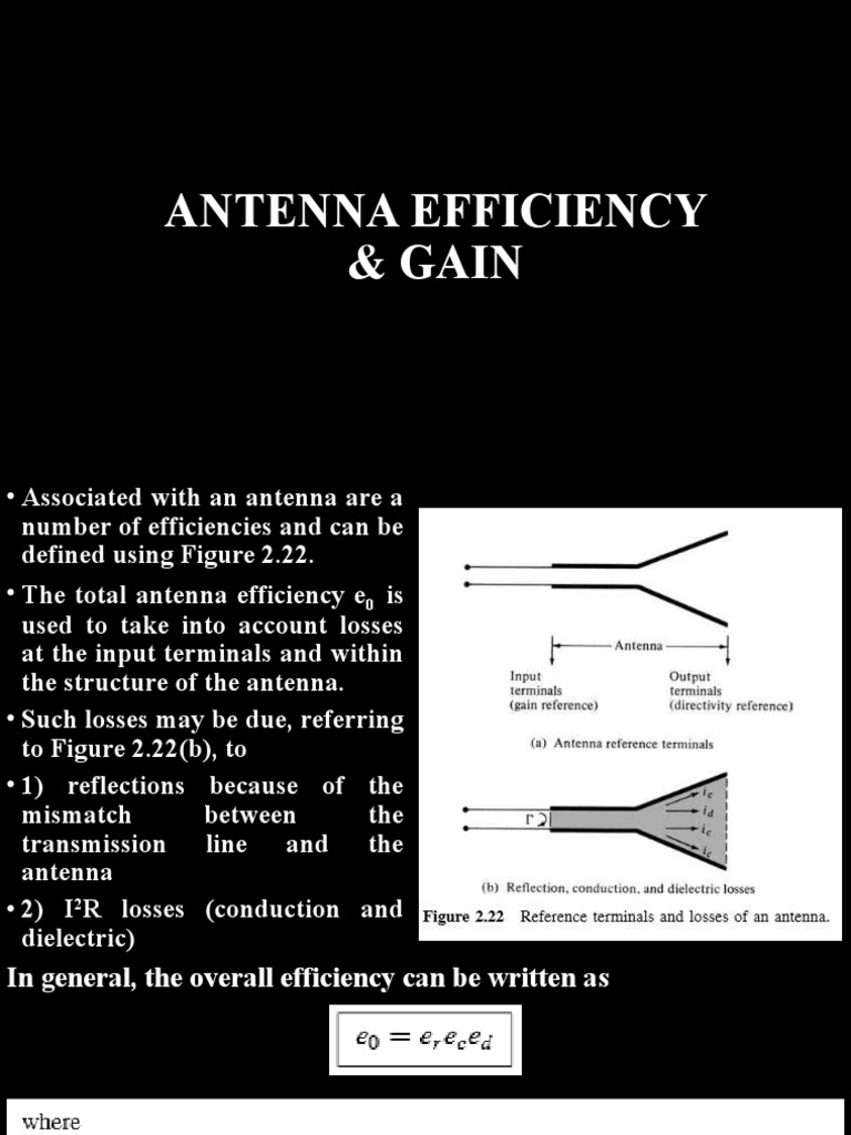 Antenna Efficiency | PDF | Antenna (Radio) | Physical Phenomena