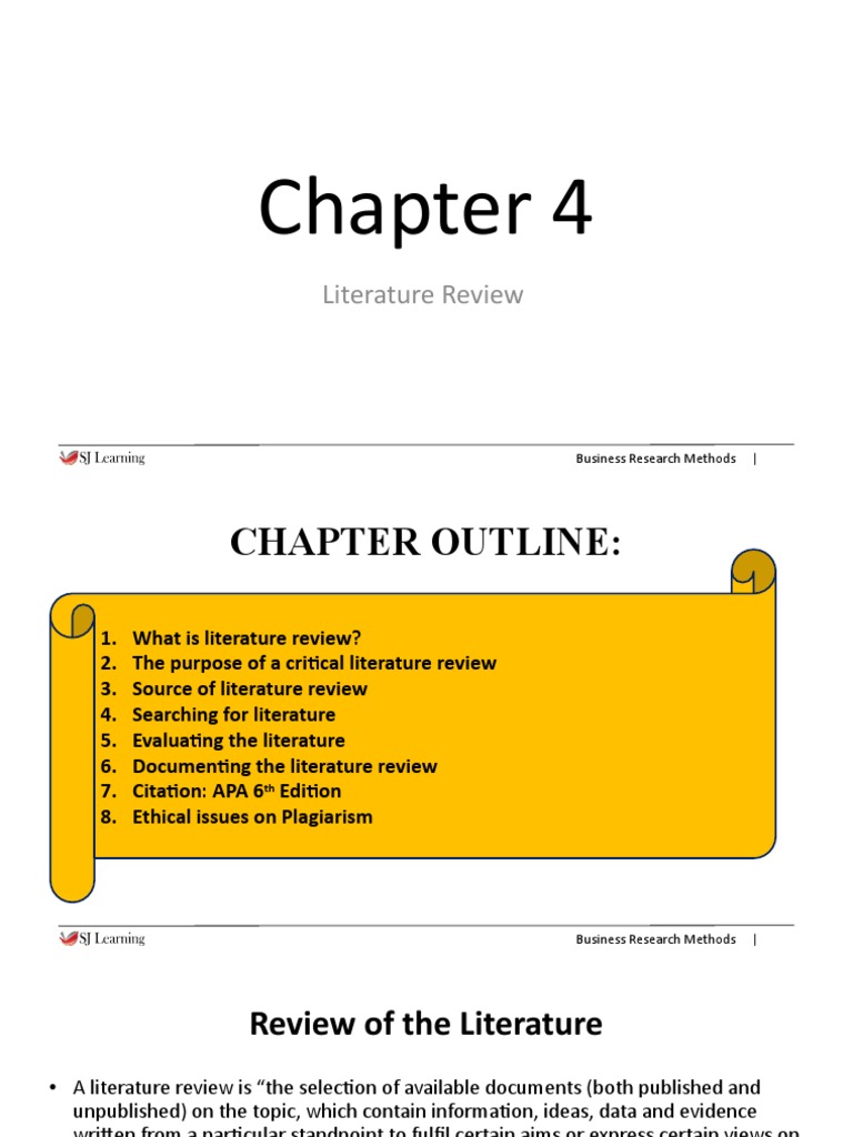 Chapter 4 Literature Review | PDF | Citation | Abstract (Summary)