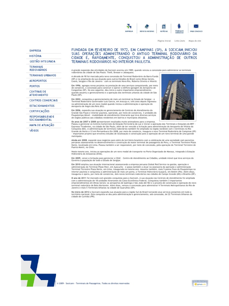 SOCICAM | PDF | Brasil | São Paulo