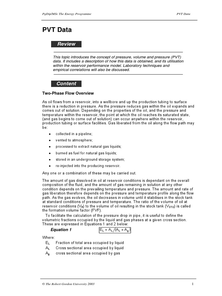 DF3 - PVT Data | PDF | Petroleum Reservoir | Gases