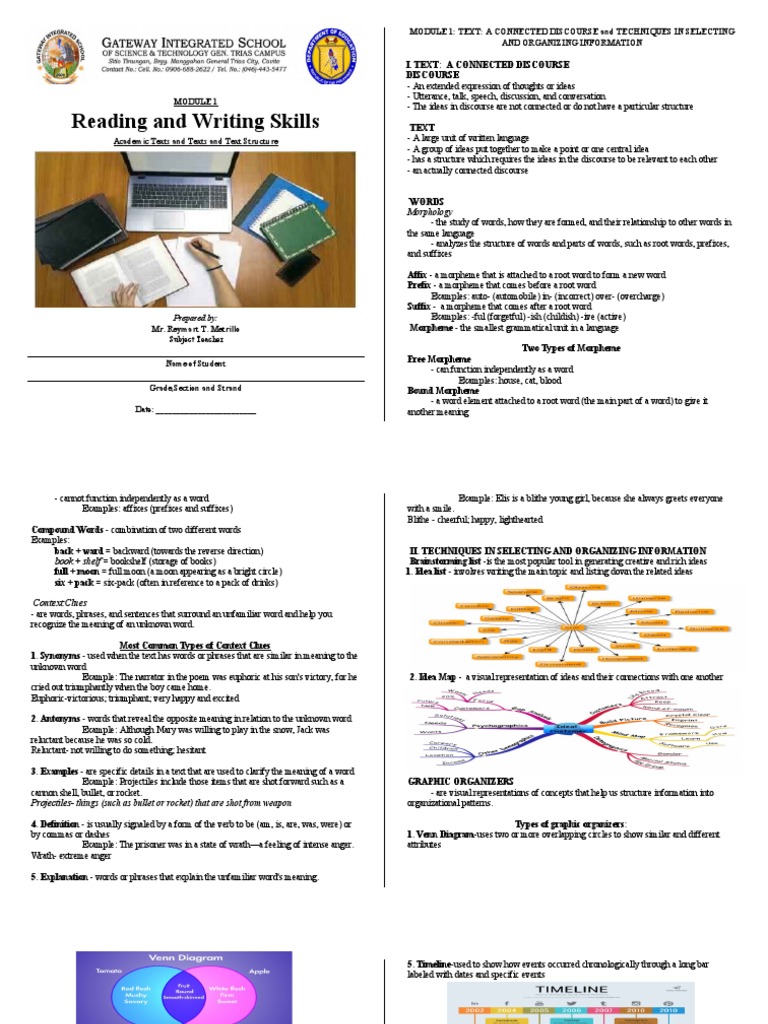 reading-and-writing-skills-module-1-text-a-connected-discourse-and