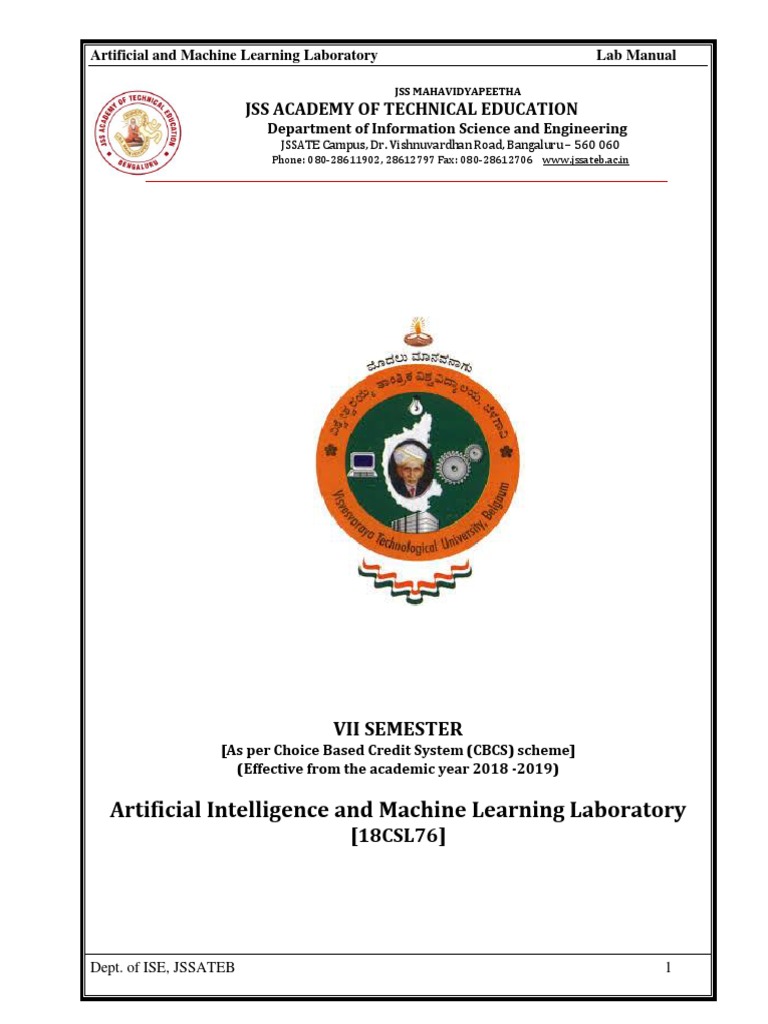 Ai Ml Lab Manual Pdf Machine Learning Engineering 