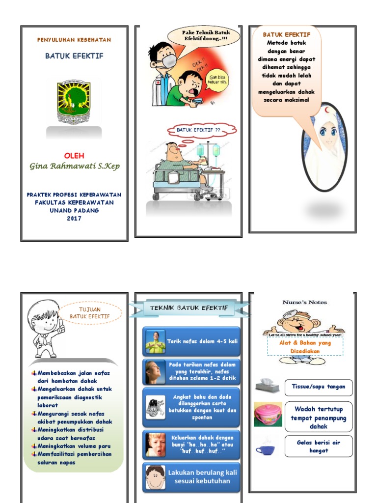 Leaflet Batuk Efektif Wordocx PDF Free | PDF
