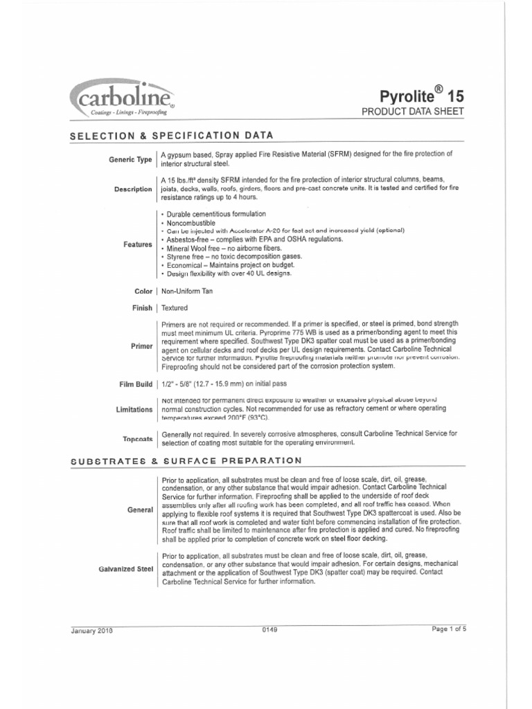 Data Sheet Pyrolite 15 | PDF