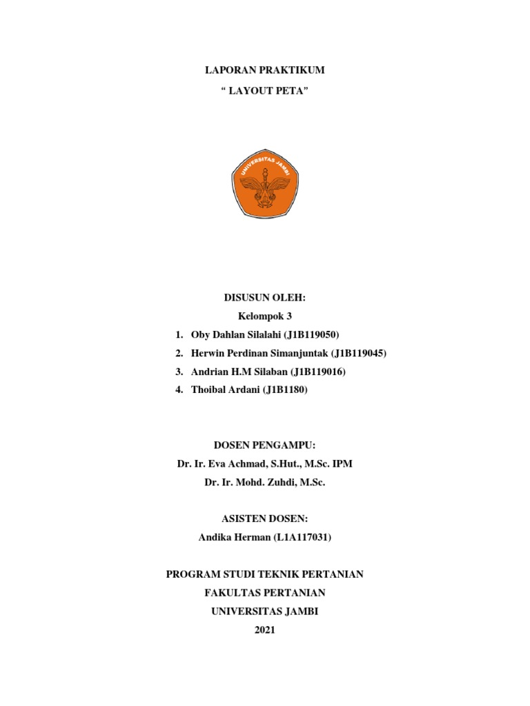 Kelompok 3 R-001 - Laporan Praktikum Layout Peta SIG | PDF