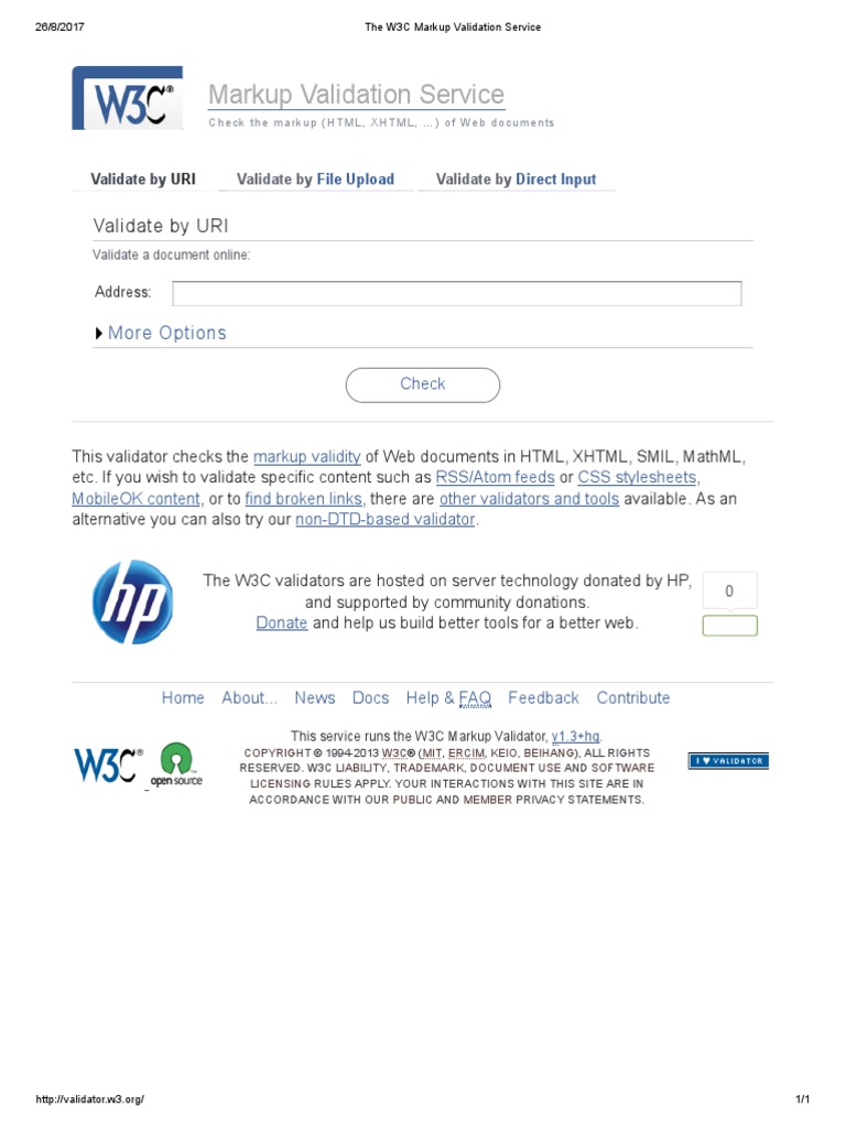 The W3C Markup Validation Service | PDF | Computers | Technology ...
