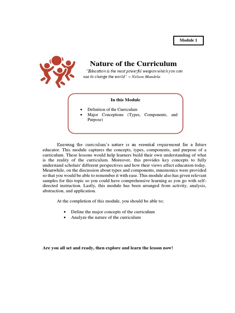 PED 7 Module 1 Lesson 1 and 2 | PDF | Curriculum | Lesson Plan