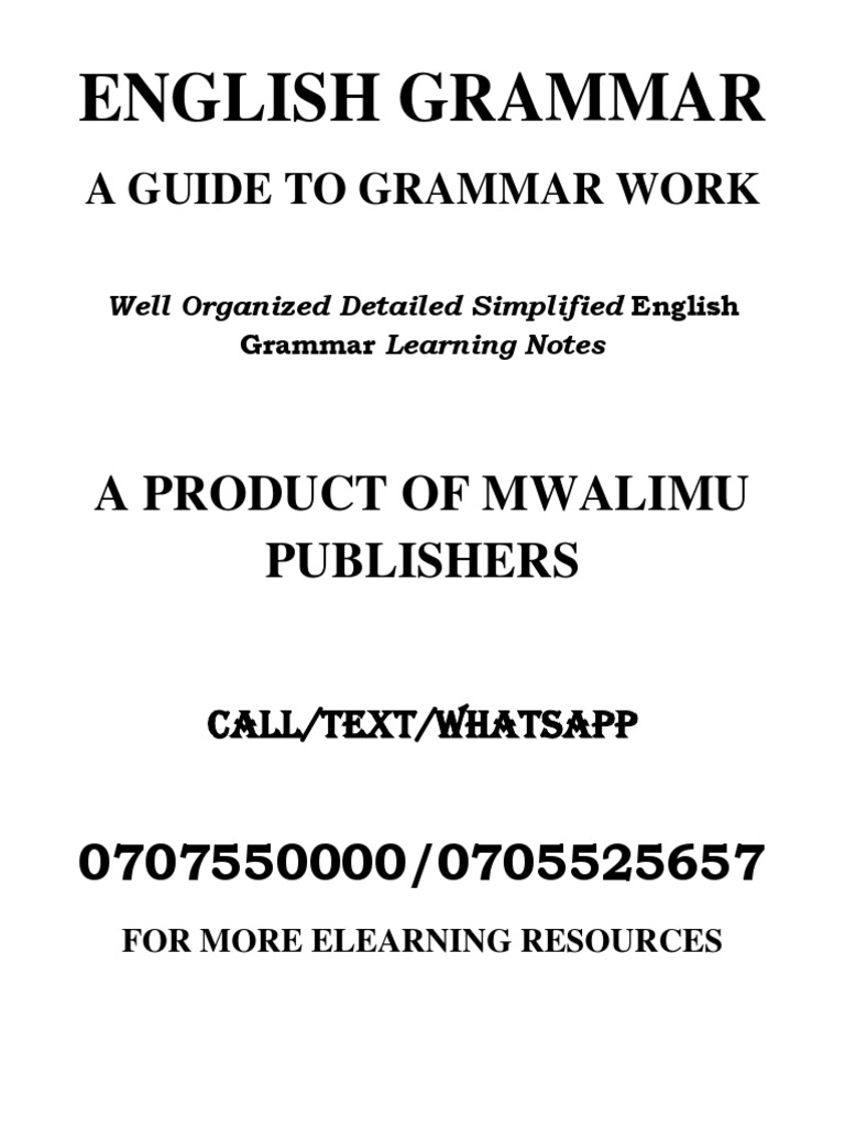 English Grammar Notes | PDF | English Grammar | Verb