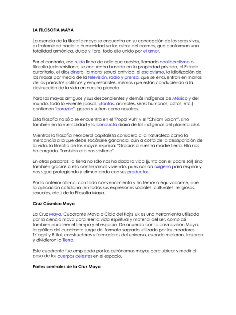 La Filosofia Maya | PDF | Civilización maya