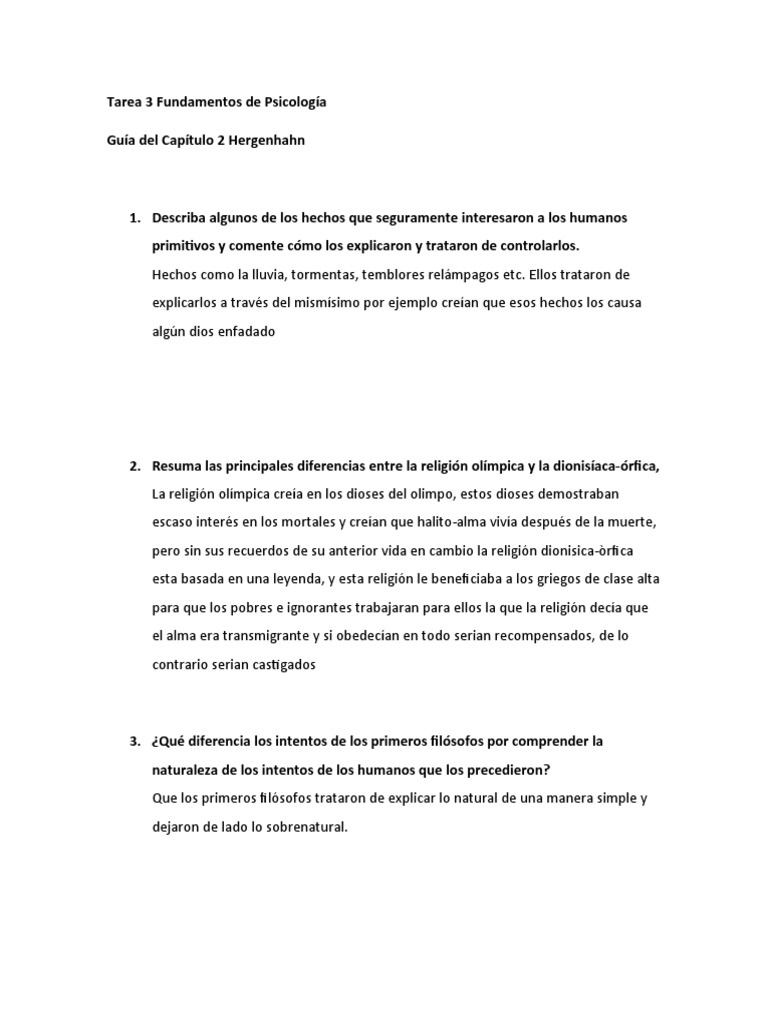 Guía Resuelta Del Capitulo 2 Del Libro de Hergenhahn | PDF | Platón | Aristóteles