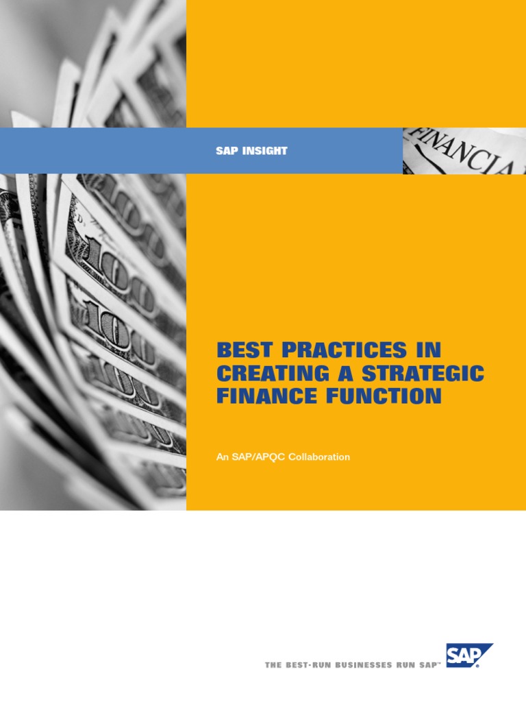 Best Practices in Creating A Strategic Finance Function: Sap Insight ...