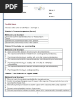 ERQ Rubric for IB Psychology | PDF | Rubric (Academic) | Critical Thinking