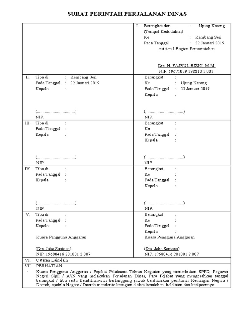 SPPD Hal Belakang | PDF