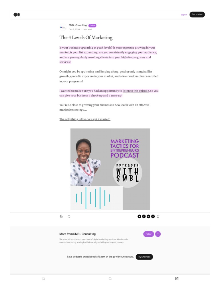 The 4 Levels of Marketing | PDF | Business