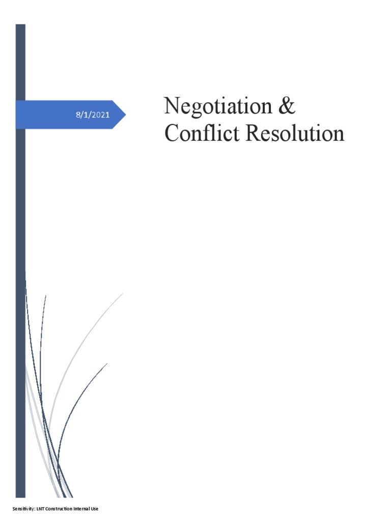 Negotiation and Conflict Resolution Guide | PDF | Negotiation | Bargaining