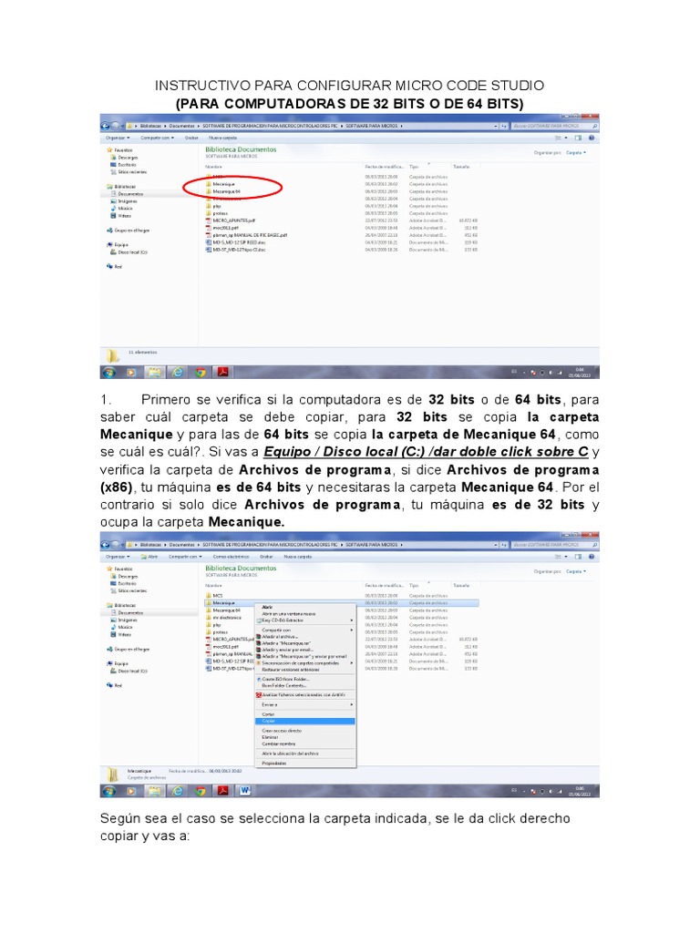 Configuración de Micro Code Studio | PDF | Archivo de computadora | Poco