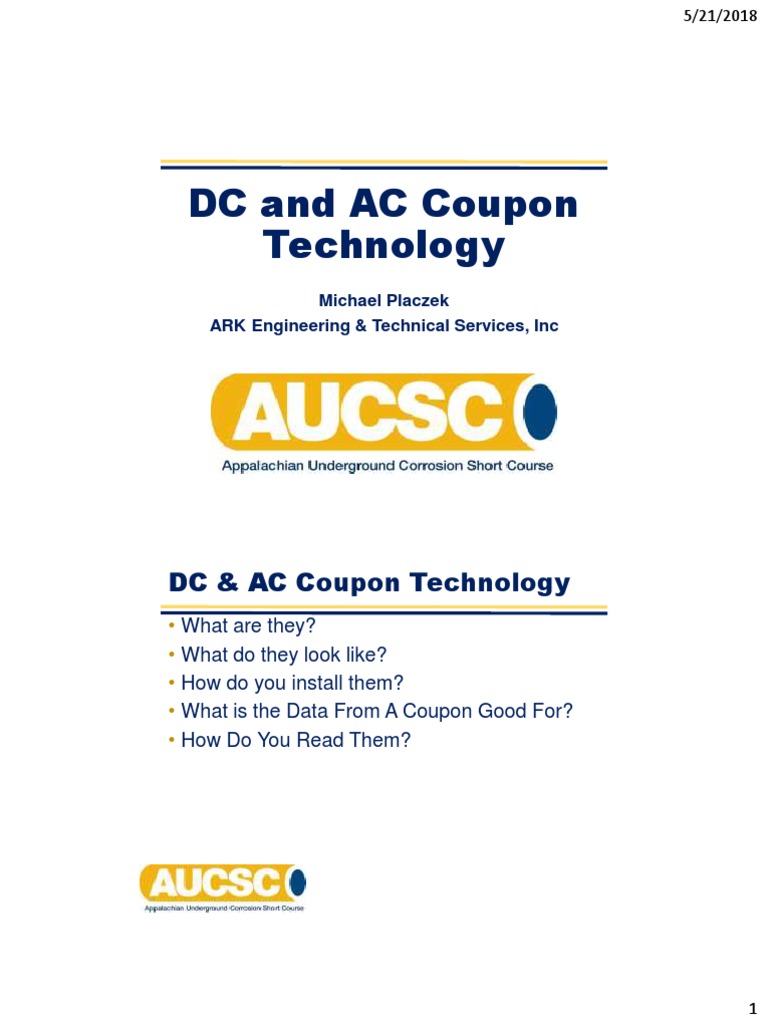 TT - DC Coupons AC Coupons - 2019 | PDF | Corrosion | Electricity