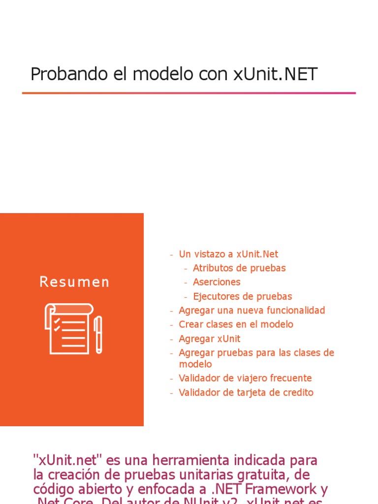 02-Probando El Modelo Con Xunit | PDF | C Sharp (lenguaje de programación) | Informática