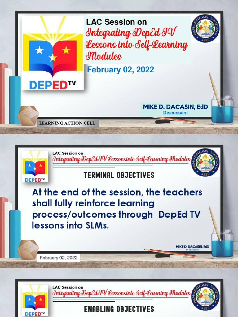 LAC Presentation DepEd TV Lessons Edited - Mike Dacasin | PDF
